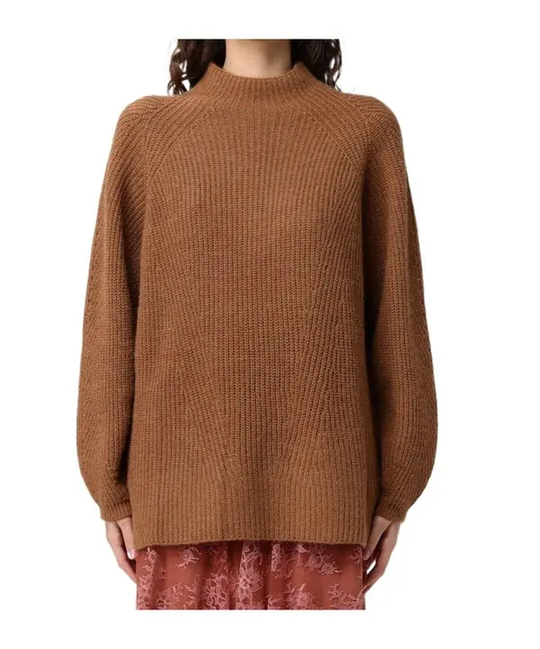 TWINSET Ribbed Knit Turtleneck Sweater