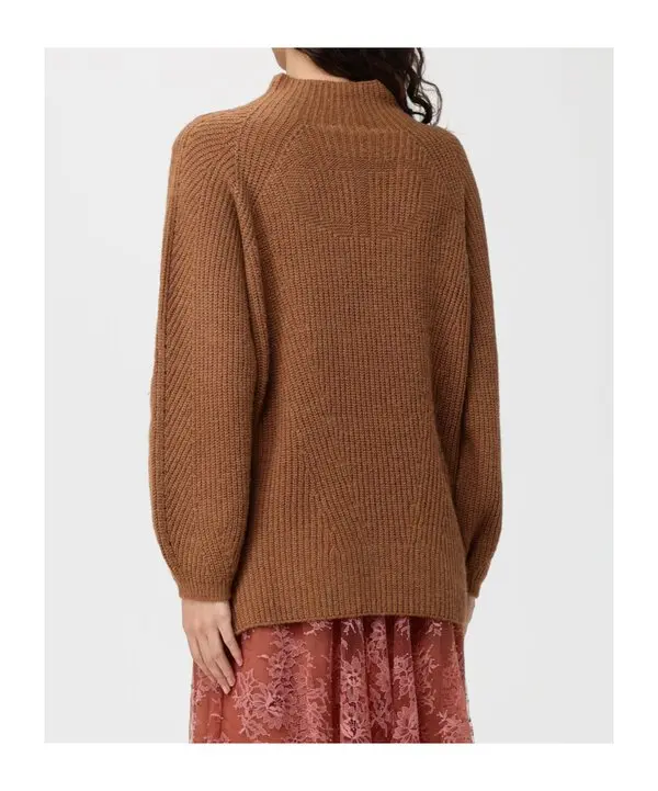 TWINSET Ribbed Knit Turtleneck Sweater