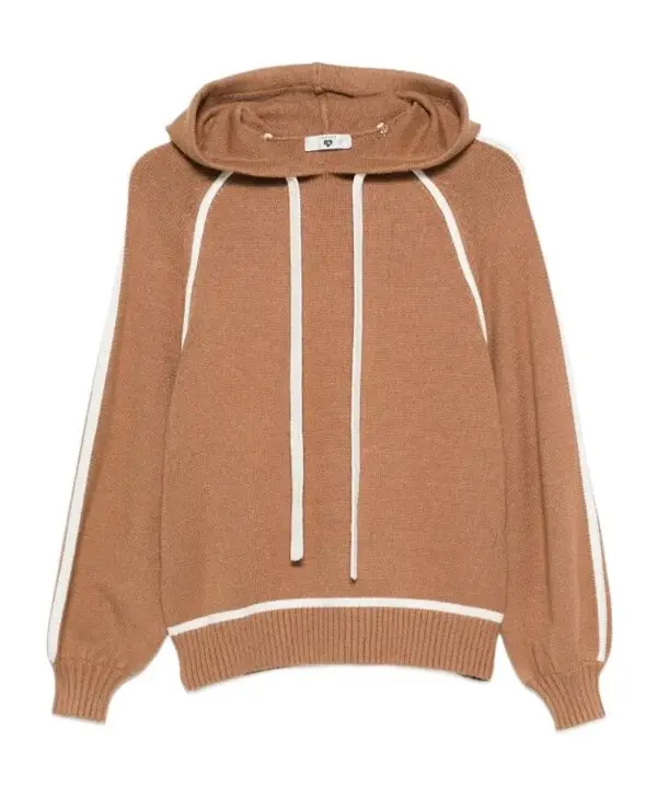 TWINSET Hooded Knit Sweater