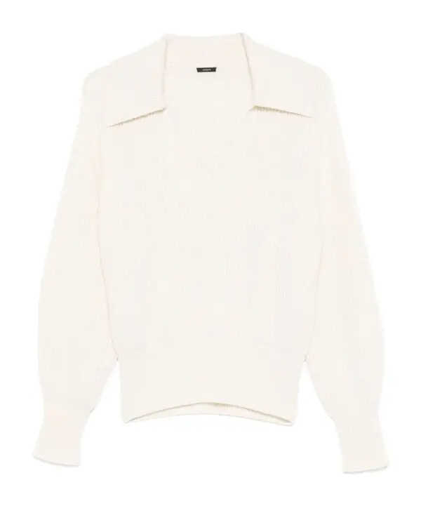 JOSEPH Stitch Open Neck Jumper