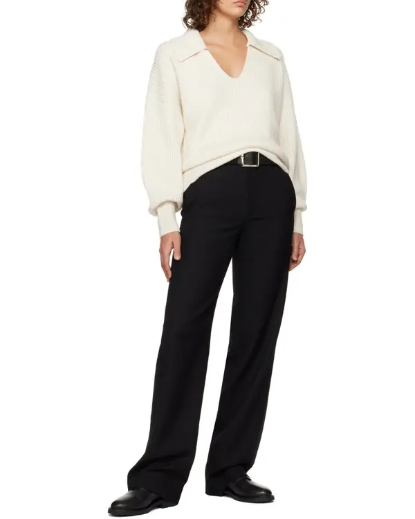 JOSEPH Stitch Open Neck Jumper