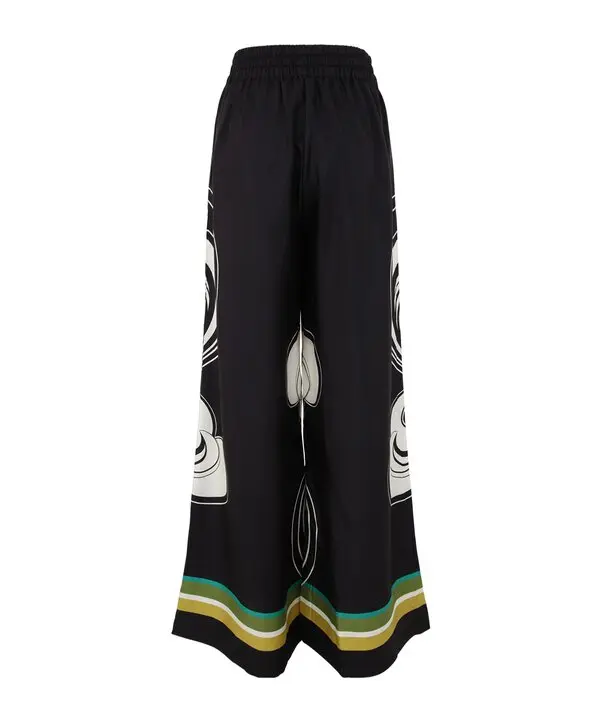 La DoubleJ Wide Leg Patterned Trousers