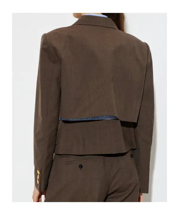 Sacai Double-breasted Layered Jacket