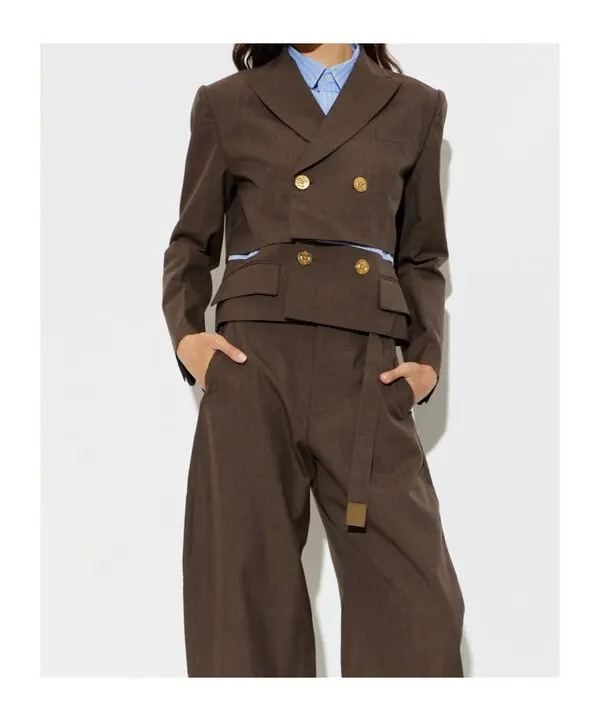 Sacai Double-breasted Layered Jacket
