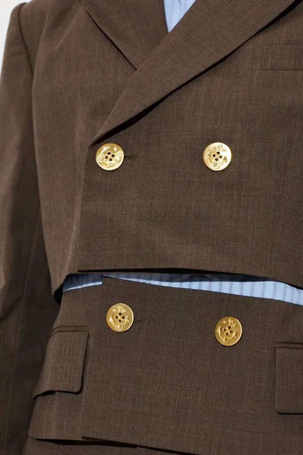 Sacai Double-breasted Layered Jacket