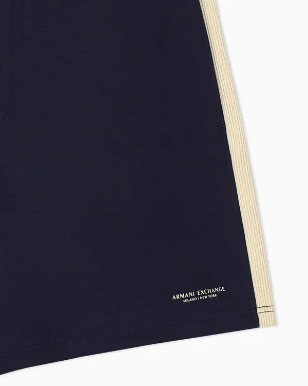 Armani Exchange Regular Fit Shorts In Stretch Modal Jersey