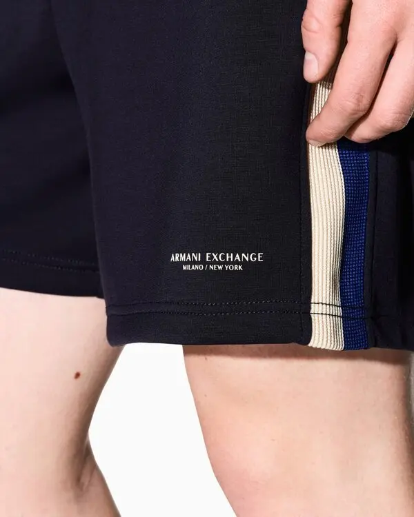 Armani Exchange Regular Fit Shorts In Stretch Modal Jersey