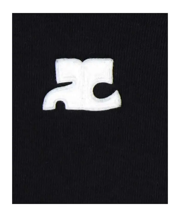 COURREGES Courrèges Bumpy Contrast Crewneck T-shirt