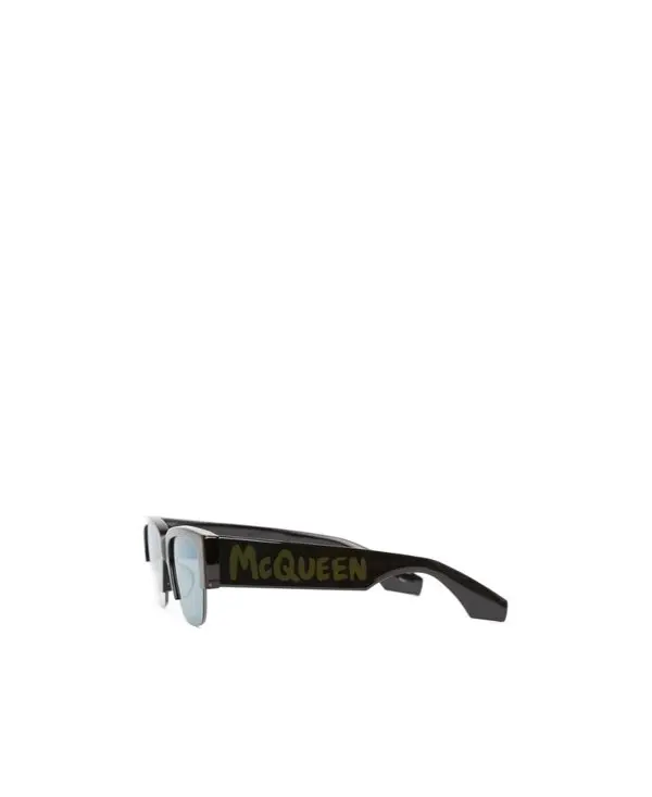 Alexander McQueen Logo Printed Square Sunglasses