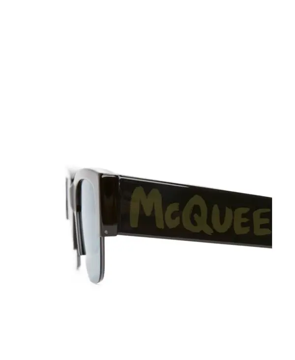 Alexander McQueen Logo Printed Square Sunglasses