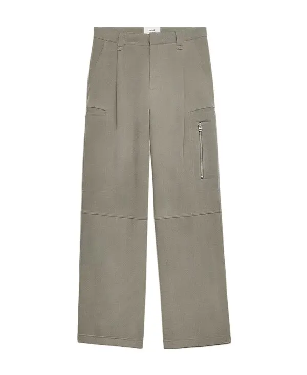 AMI Paris Wide-leg Virgin-wool Trousers