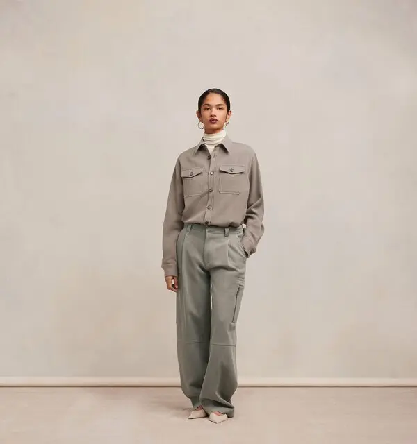 AMI Paris Wide-leg Virgin-wool Trousers