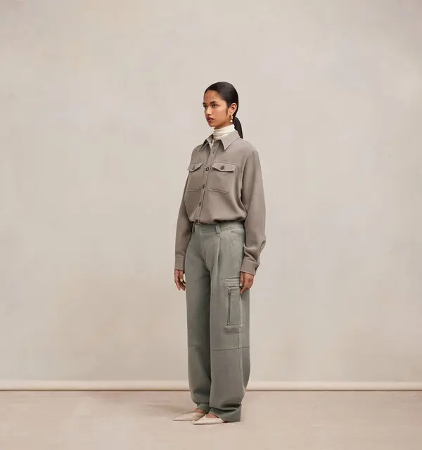 AMI Paris Wide-leg Virgin-wool Trousers