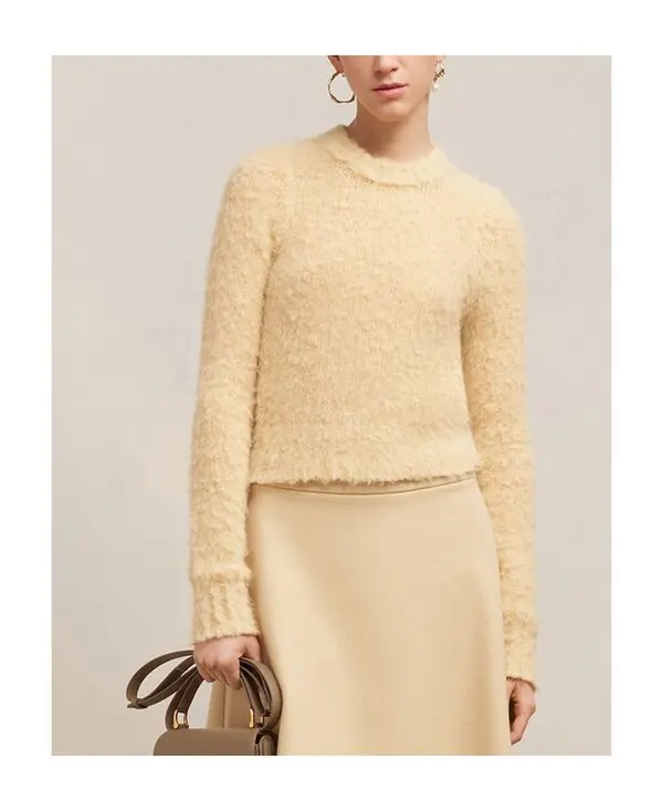 AMI Paris Brushed Crewneck Knit Sweater