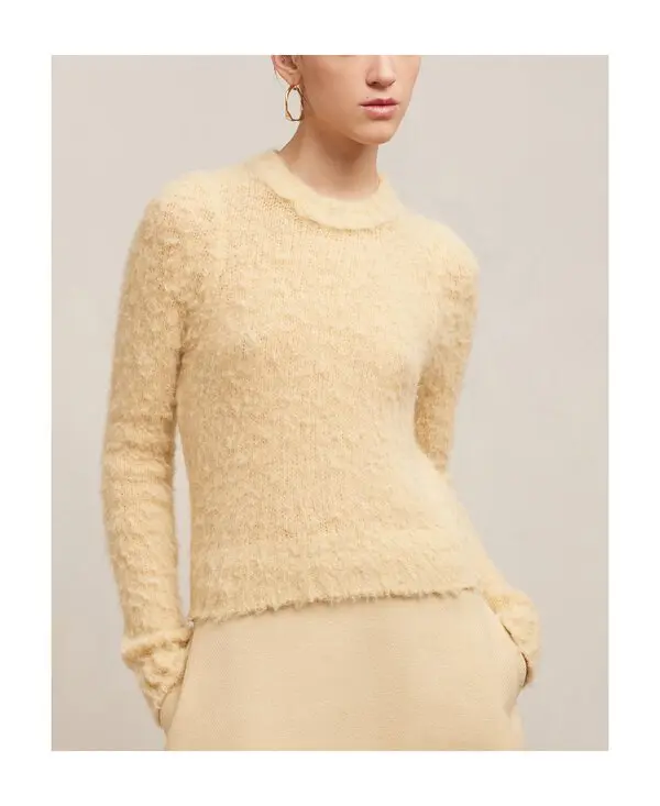 AMI Paris Brushed Crewneck Knit Sweater