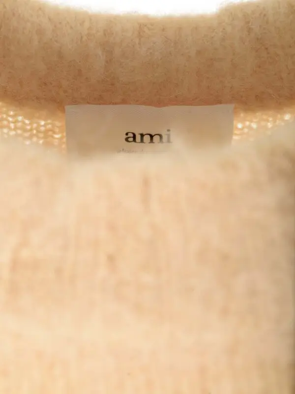 AMI Paris Brushed Crewneck Knit Sweater
