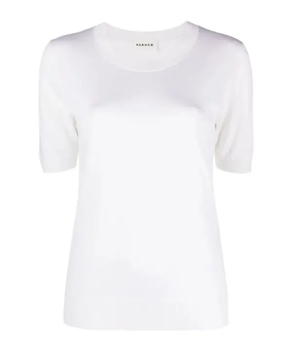P.a.r.o.s.h Linfa Short-sleeve Fine-knit Top