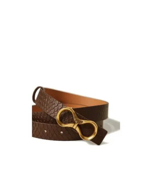 TWINSET Textured Leather Belt