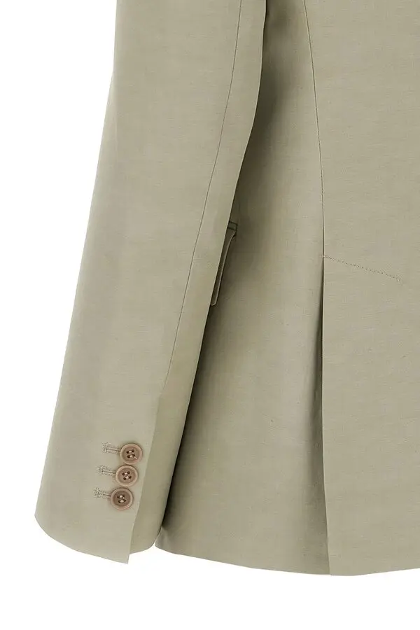 P.a.r.o.s.h Raisa Viscose Linen Blend Blazer