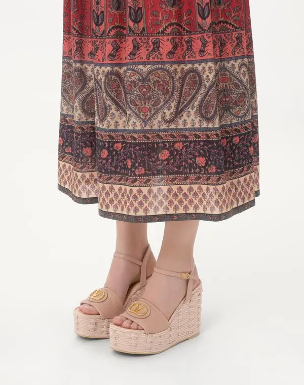 Valentino Garavani Vlogo Signature Open Toe Wedge Sandals