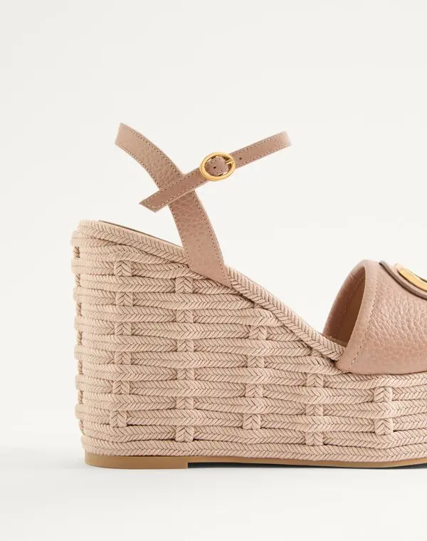 Valentino Garavani Vlogo Signature Open Toe Wedge Sandals