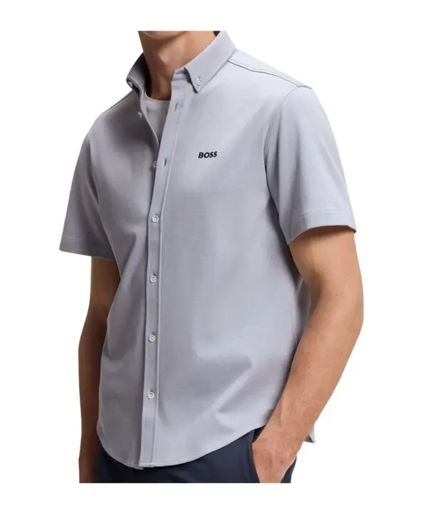 Hugo Boss Logo-print Button-down Shirt