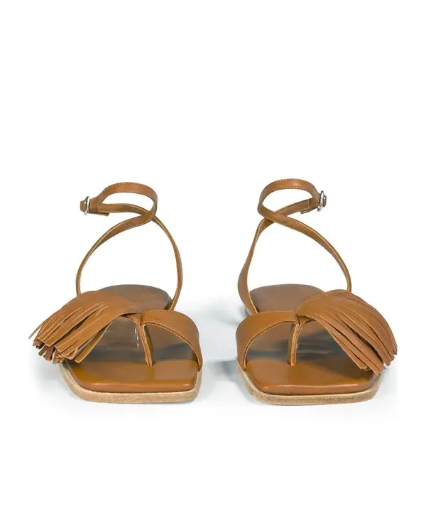 VIC MATIE Fringe Strap Flat Sandals