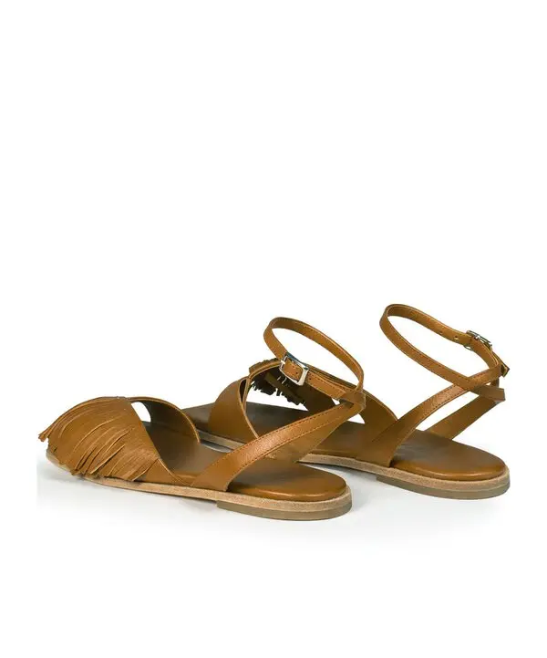 VIC MATIE Fringe Strap Flat Sandals