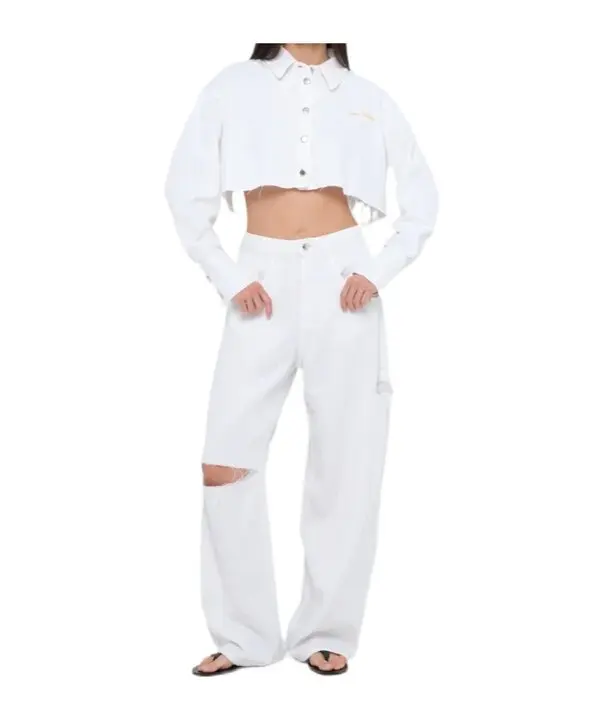 ICON DENIM LOS ANGELES Poppy Distressed Jeans - White