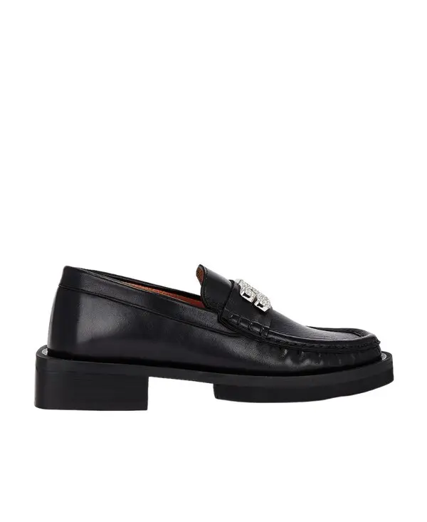 GANNI Logo Plaque Slip-on Loafers