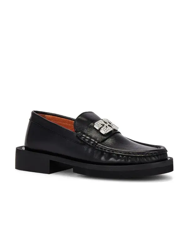 GANNI Logo Plaque Slip-on Loafers