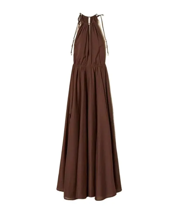 TWINSET Halter Slit Maxi Dress