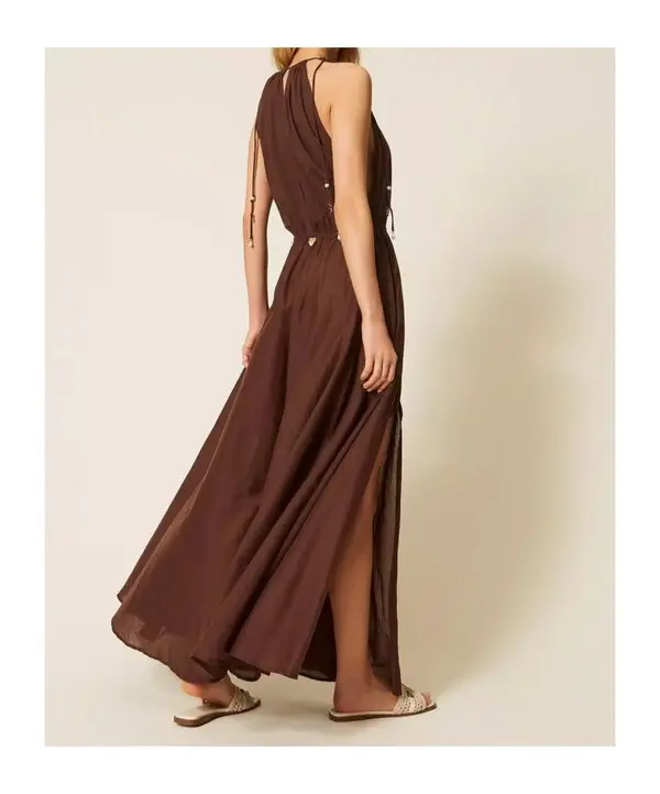 TWINSET Halter Slit Maxi Dress