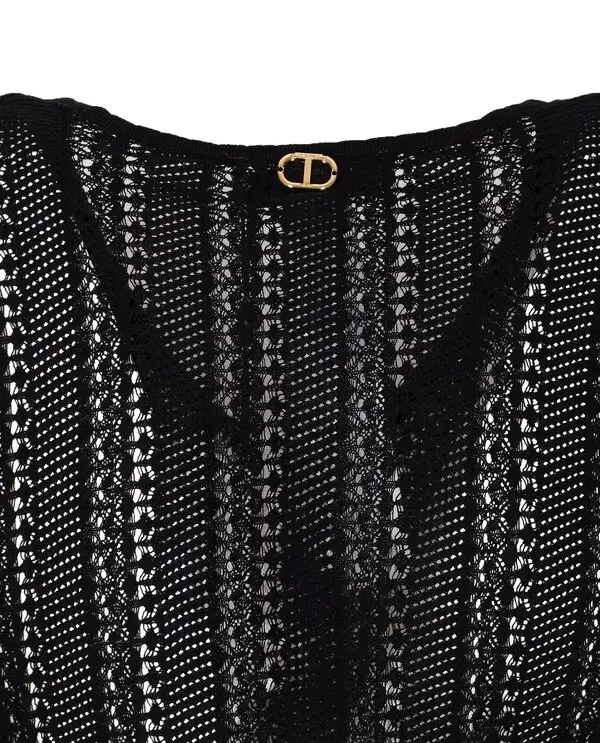 TWINSET Flounce Detailed Short Knitted Dress