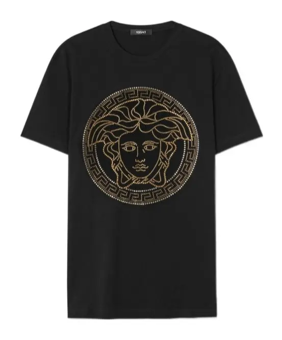 Versace Medusa Head Embellished Crewneck T-shirt