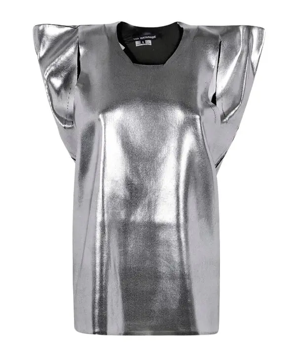 Junya Watanabe Metallic Crew Neck Sweater - Gray