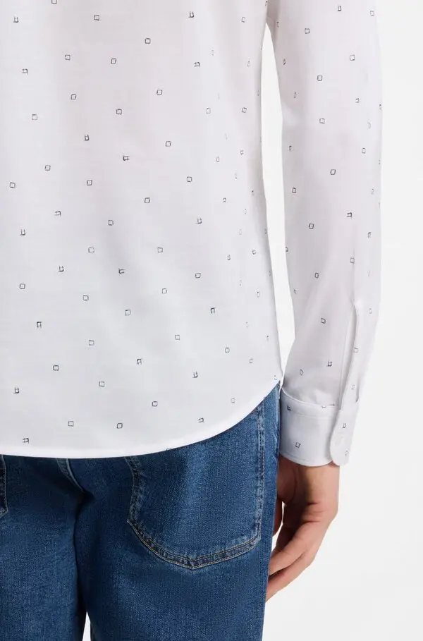 Hugo Boss Geometric-print Button-down Shirt