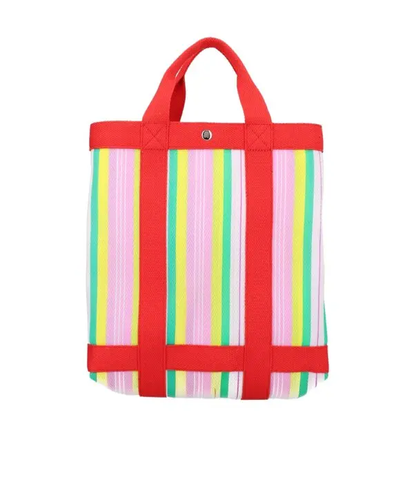 A.p.c. Striped Pocket Tote Bag - Red
