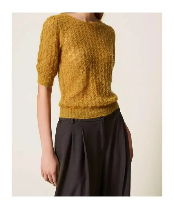TWINSET Short-sleeved Crewneck Jumper
