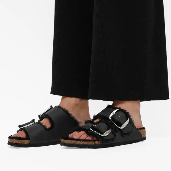 BIRKENSTOCK Arizona Big Buckle Shearling Sandals