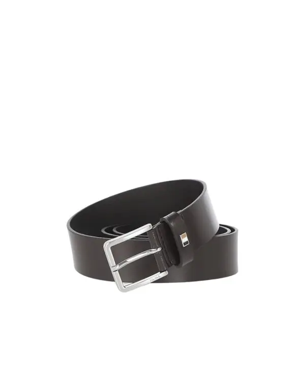 Hugo Boss Signature-stripe Keeper Trim Belt - Black