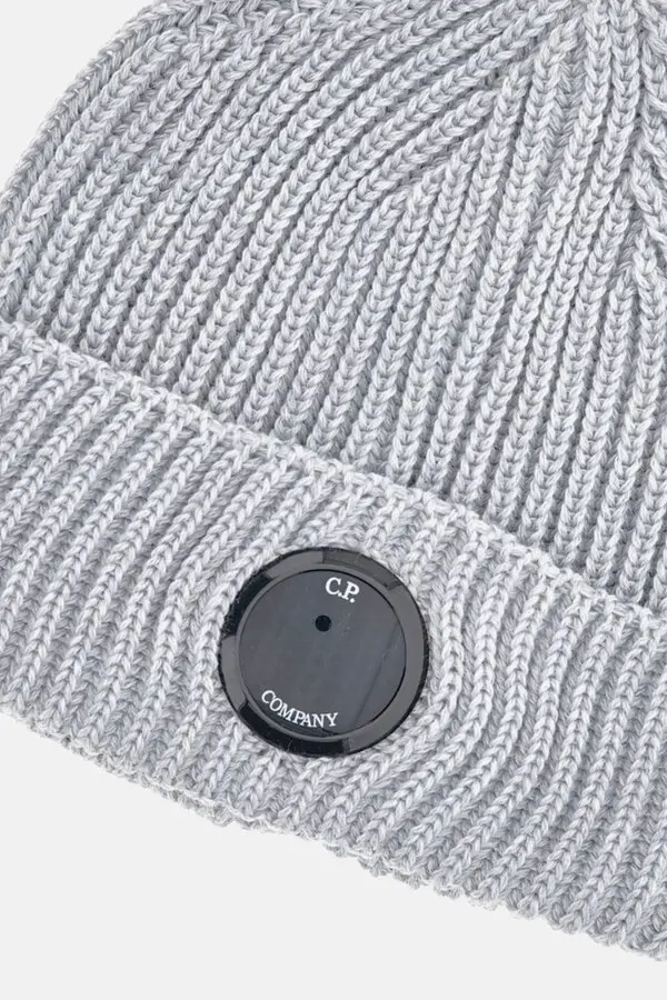 C.P. COMPANY Logo Plaque Knit Beanie
