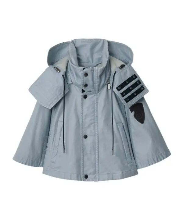Burberry Bleached Cotton Hooded Capelet