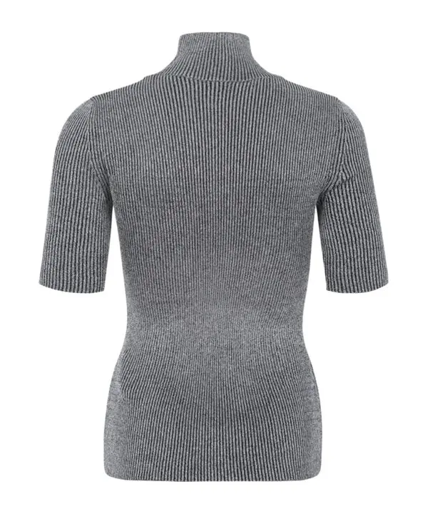 Missoni Ribbed Mock-neck Knitted Top - Gray