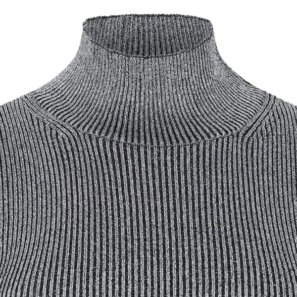 Missoni Ribbed Mock-neck Knitted Top - Gray