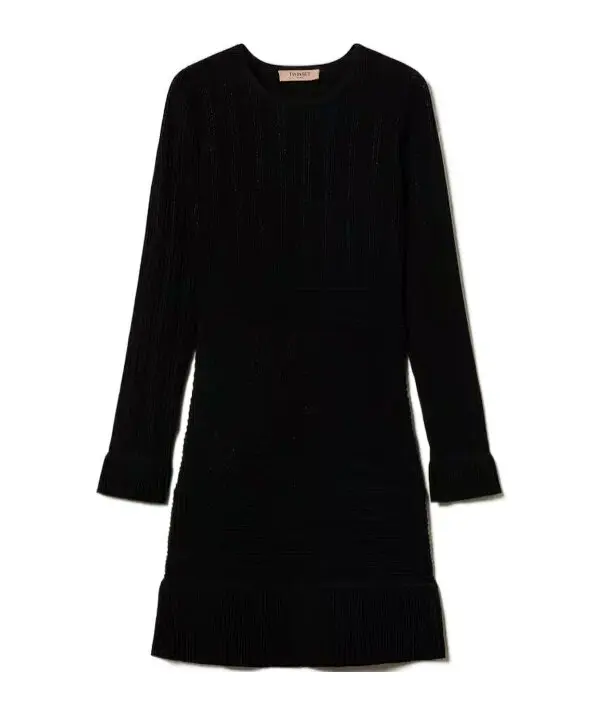 TWINSET Mixed Stitches Short Knit Dress