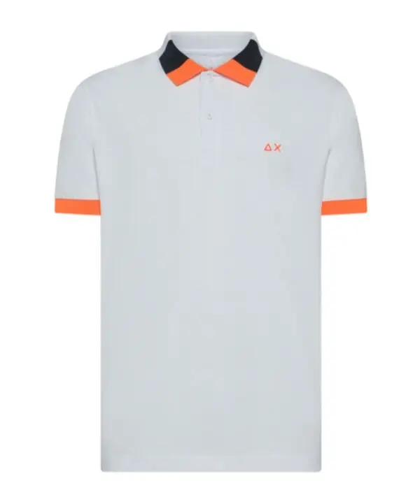 SUN 68 Contrast Trim Polo Shirt