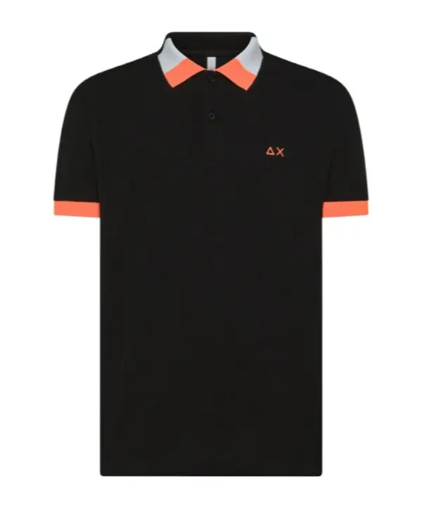 SUN 68 Contrast Trim Polo Shirt