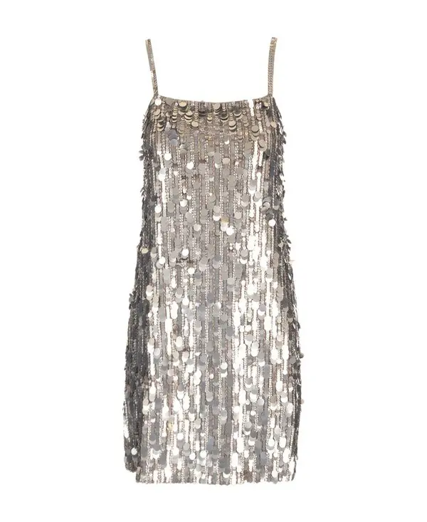 P.a.r.o.s.h Sequined Midi Dress - Gray