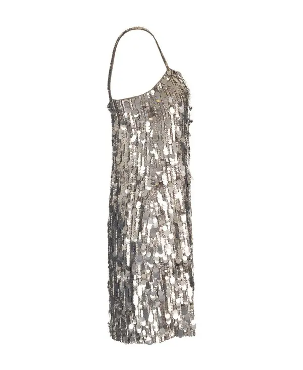 P.a.r.o.s.h Sequined Midi Dress - Gray